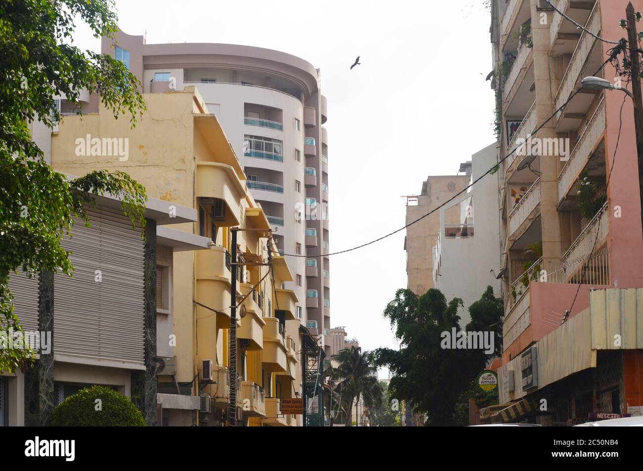 Architecture in downtown Dakar, Senegal Stock Photo - Alamy