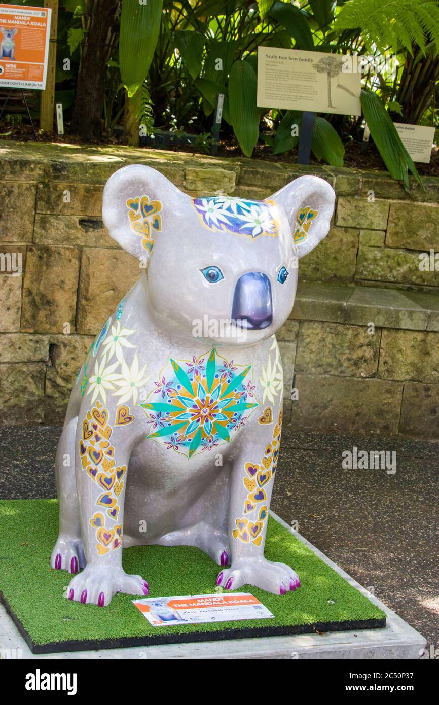 Sydney Australia Oct 13th 2019. The "Mandy" Koala statue in Royal ...