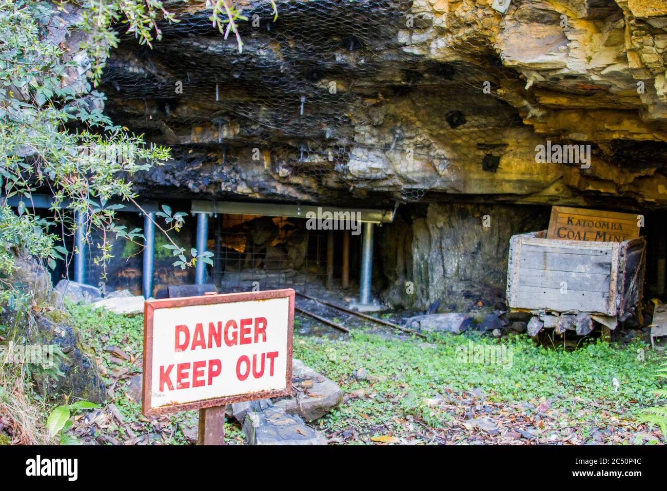 Sydney Australia Oct 15th 2019: the entrance of coal mine in blue ...