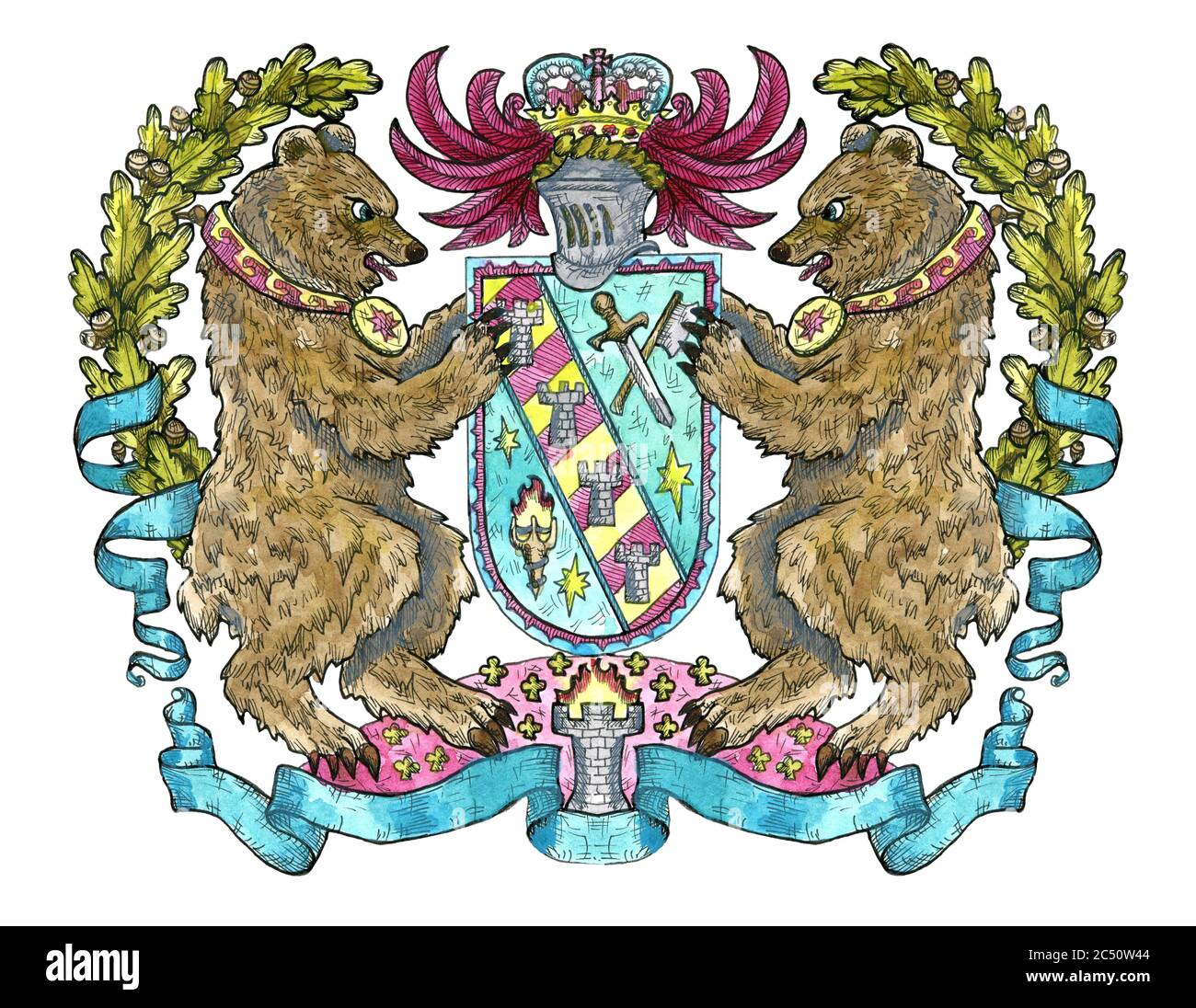 Coat Of Arms Supporters Bear