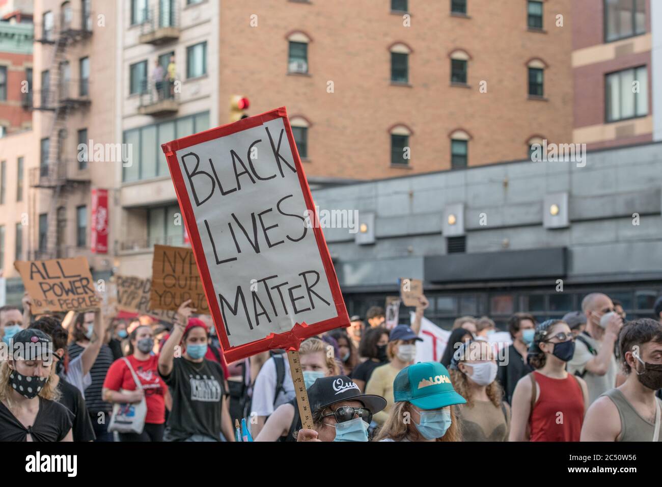 New York, NY, June 29th 2020, Defund NYPD protest in Washington Square ...