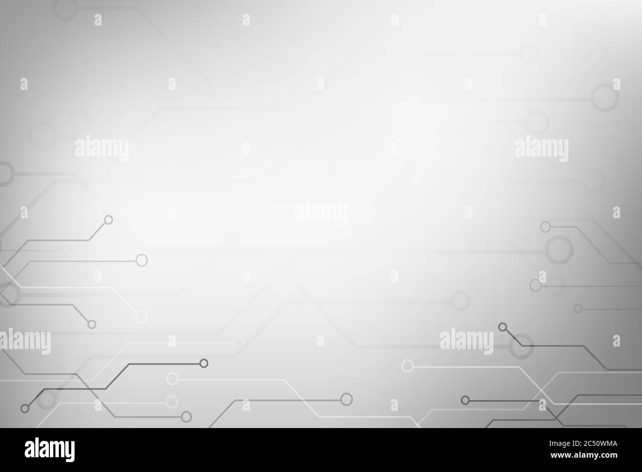 Abstract geometric random circuit white and gray gradient color ...