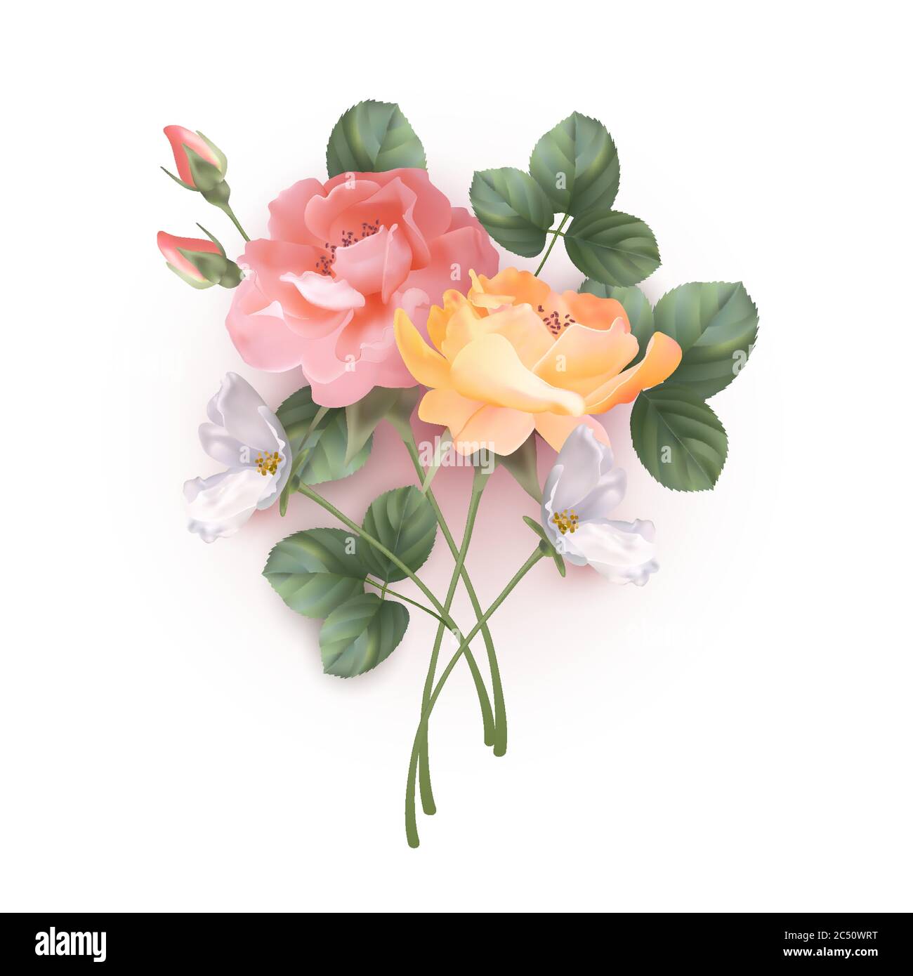 Decorative Flower Composition Stock Vector Image & Art - Alamy