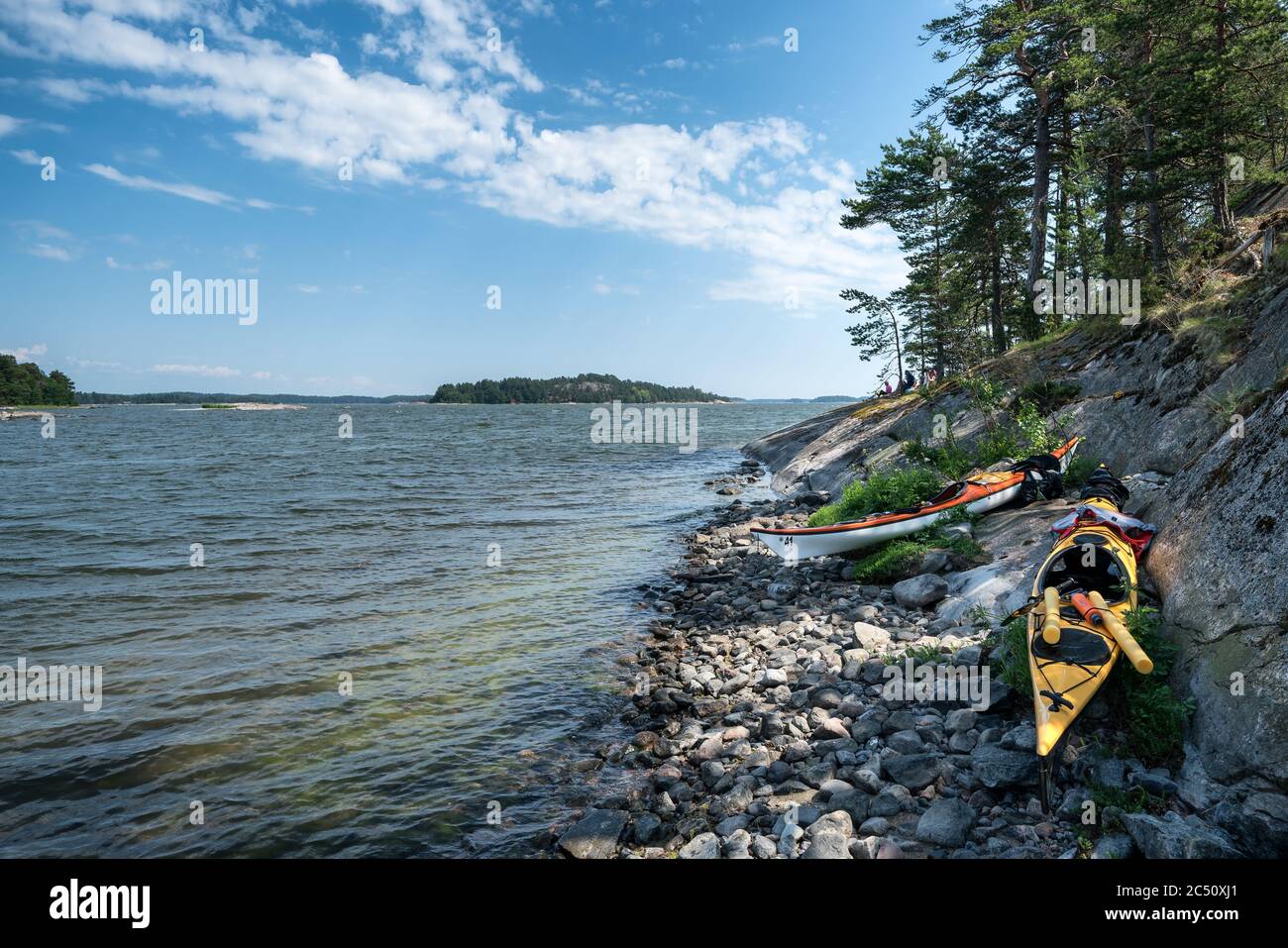 Kayaking at Inkoo archipelago, Finland Stock Photo - Alamy