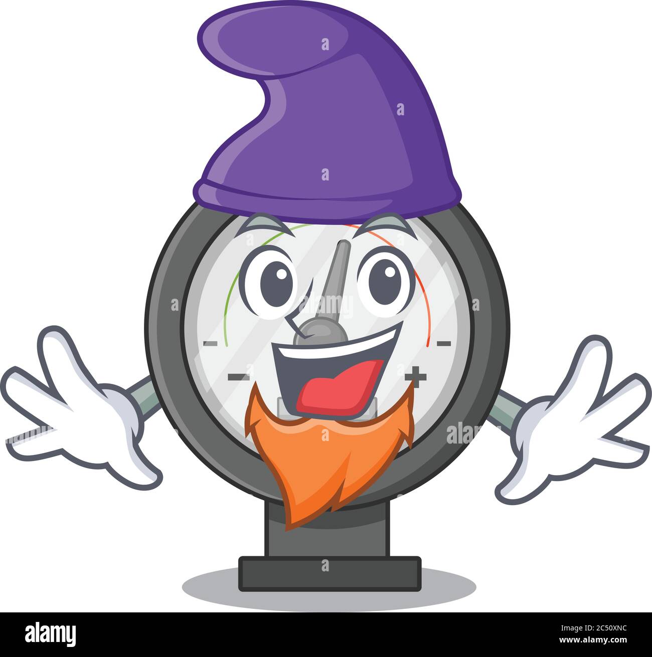 A gorgeous cartoon design of pressure gauge as an Elf fairytale ...