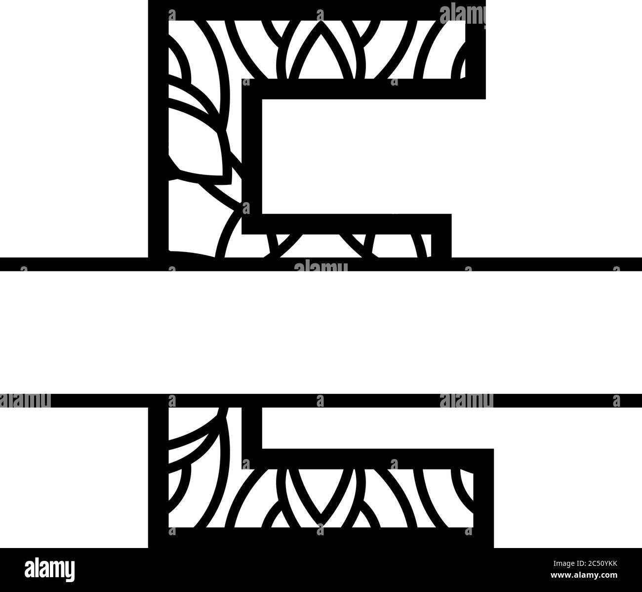 Letter e leaves Black and White Stock Photos & Images - Alamy