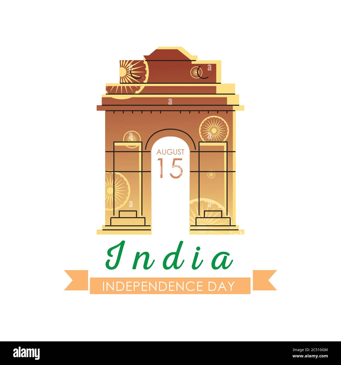 gate design, india independence day and august 15th theme Vector ...