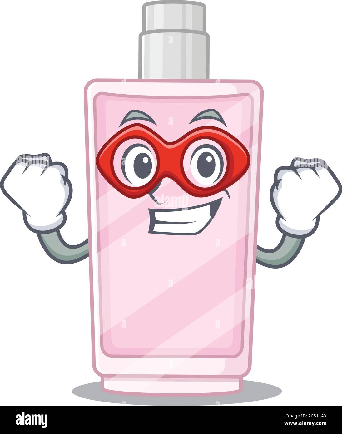 A cartoon mascot of perfume in a fantastic Super hero character Stock ...