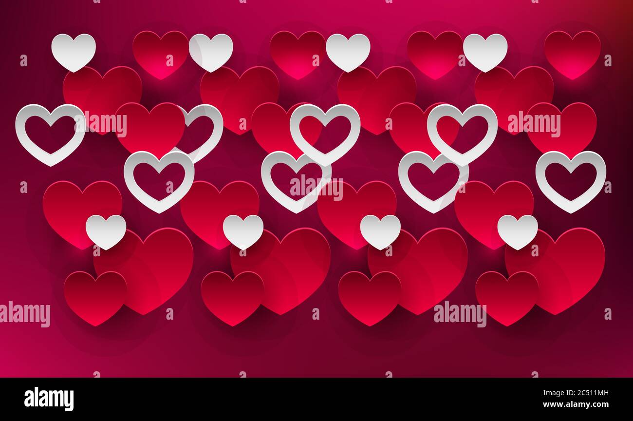 various hearts on abstract dark background Stock Vector Image & Art - Alamy