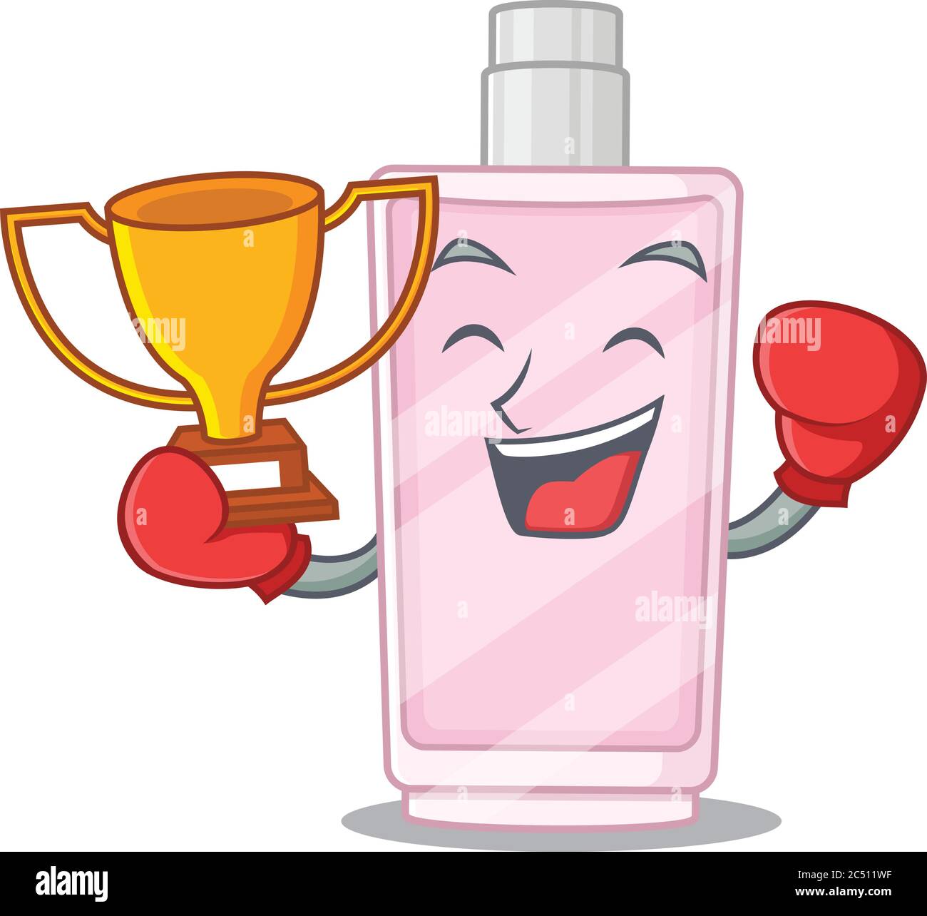Fabulous boxing winner of perfume caricature design style Stock Vector ...