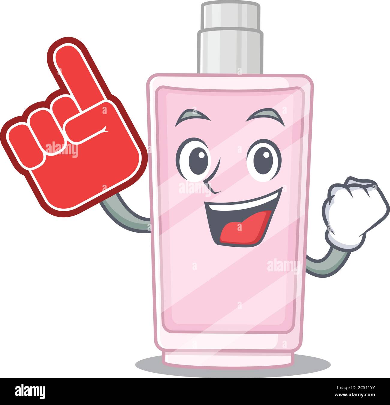 Perfume in cartoon picture design with Foam finger Stock Vector Image ...