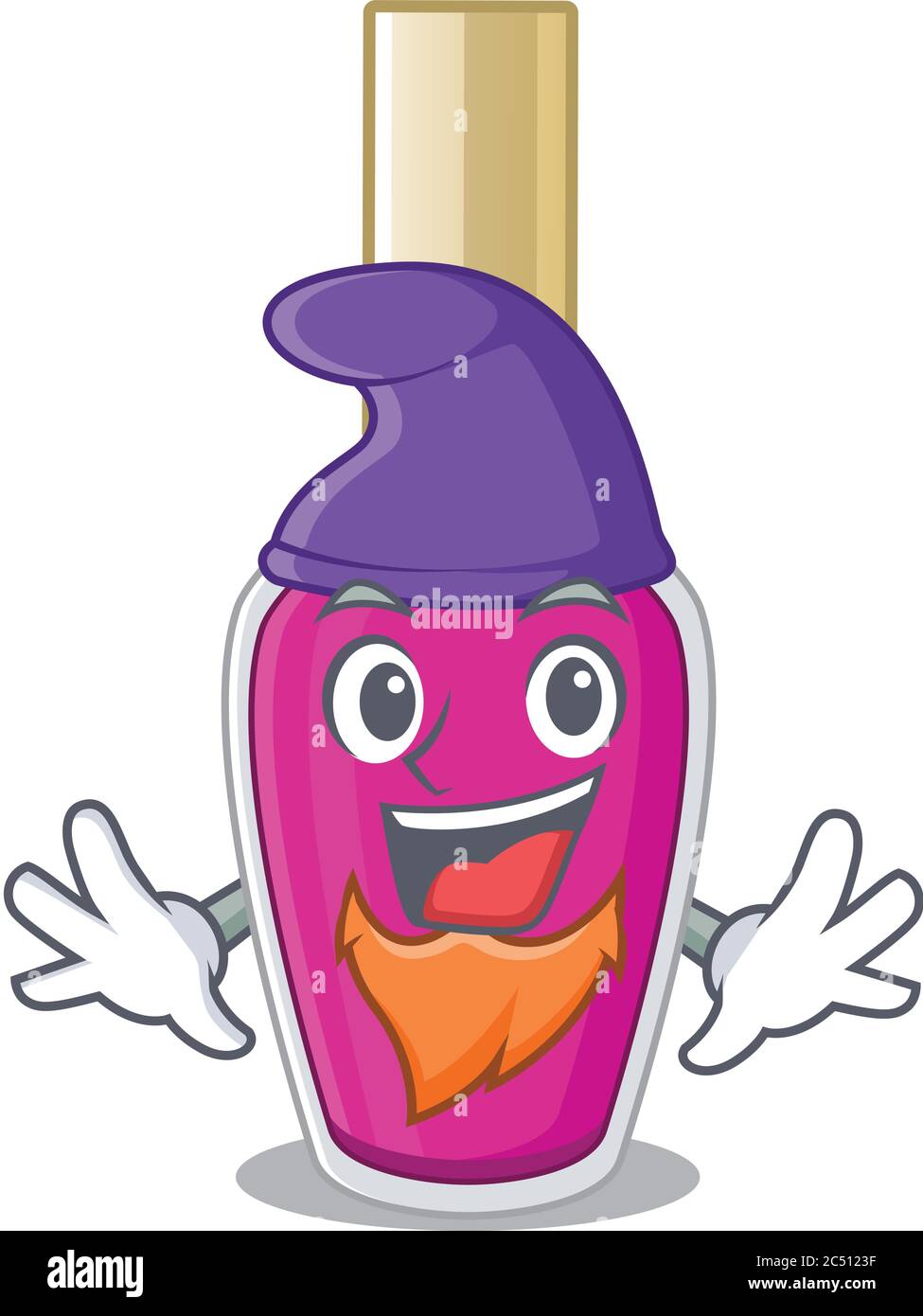 A gorgeous cartoon design of pink nail polish as an Elf fairytale ...