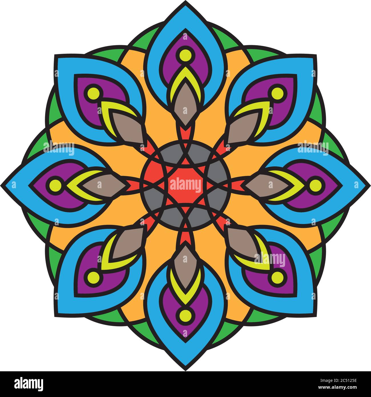 Mandala color hi-res stock photography and images - Alamy