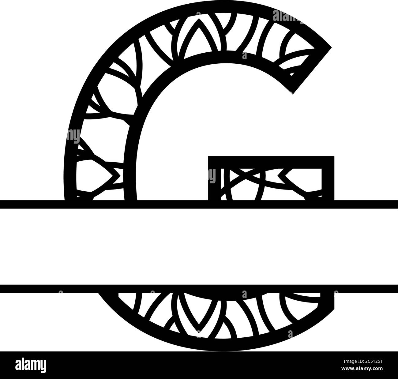 Split monogram letters Black and White Stock Photos & Images - Alamy