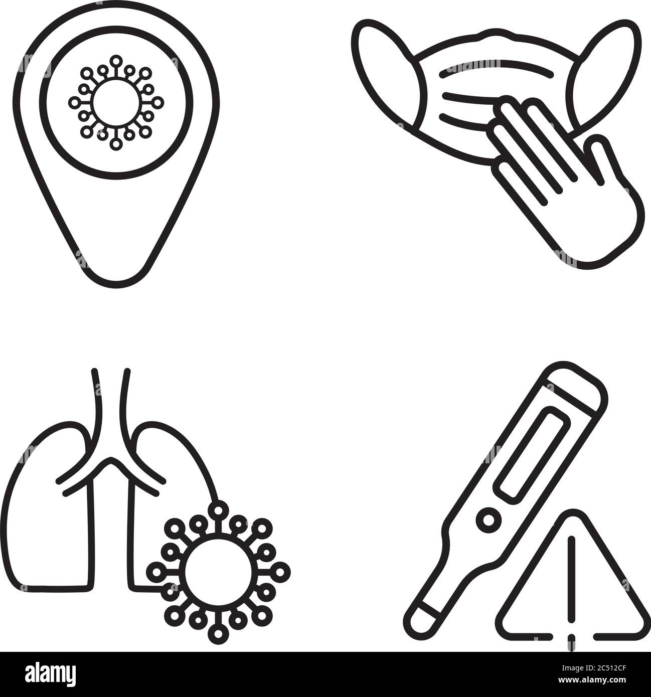 set of icons coronavirus protection, protective measures, coronavirus ...