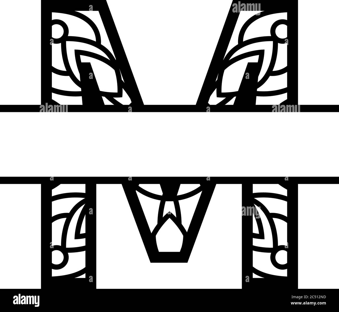 Split monogram letters hi-res stock photography and images - Alamy