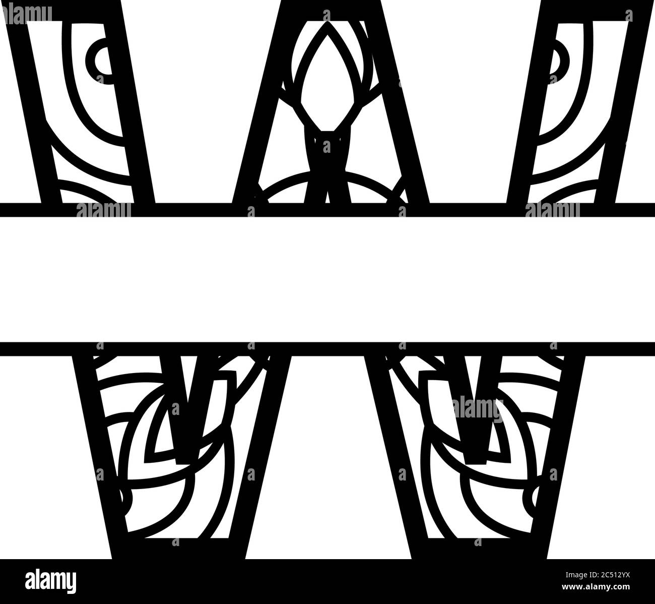 Split monogram letters Black and White Stock Photos & Images - Alamy