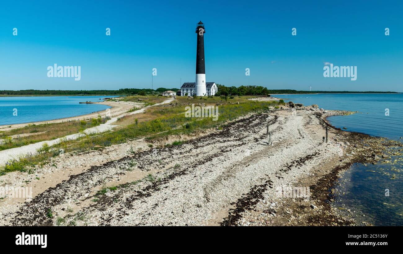 beautiful sightseeing of Saaremaa island in sunny clear day . Sorve ...