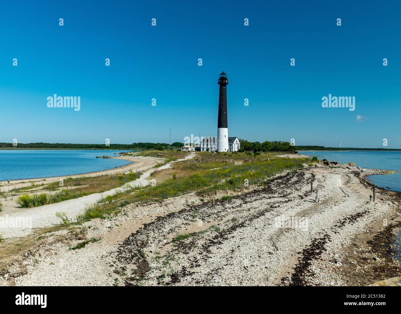 beautiful sightseeing of Saaremaa island in sunny clear day . Sorve ...