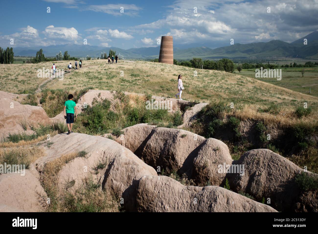 Scene from the Burana Tower in Kyrgyzstan's Chuy Oblast near Bishkek ...