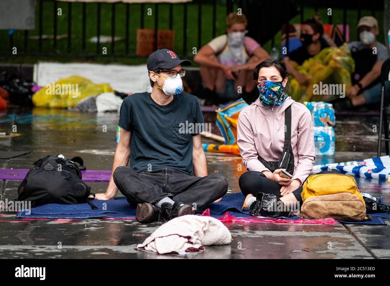 New york city hall autonomous zone hi-res stock photography and images ...