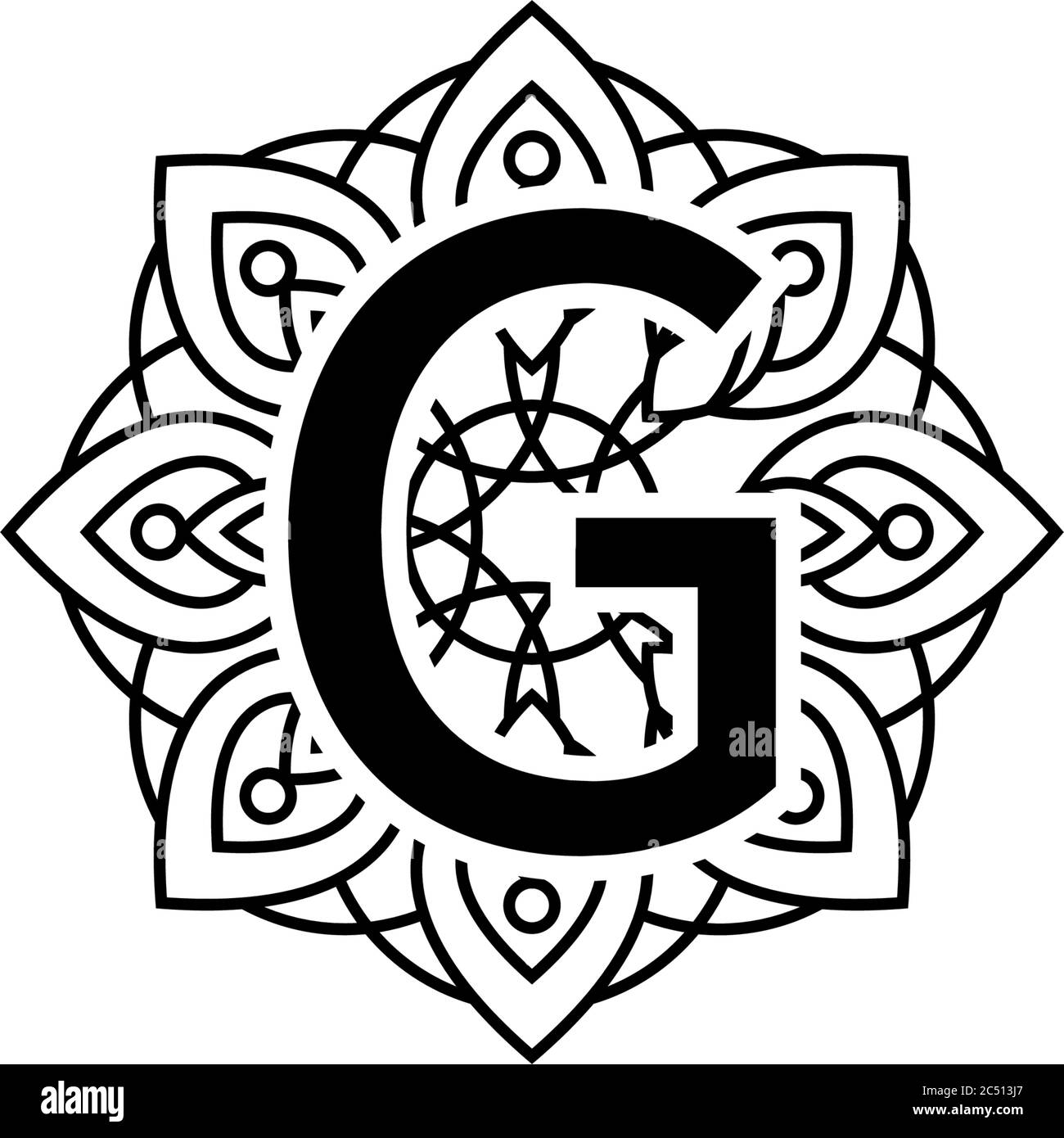 Initial carving Black and White Stock Photos & Images - Alamy