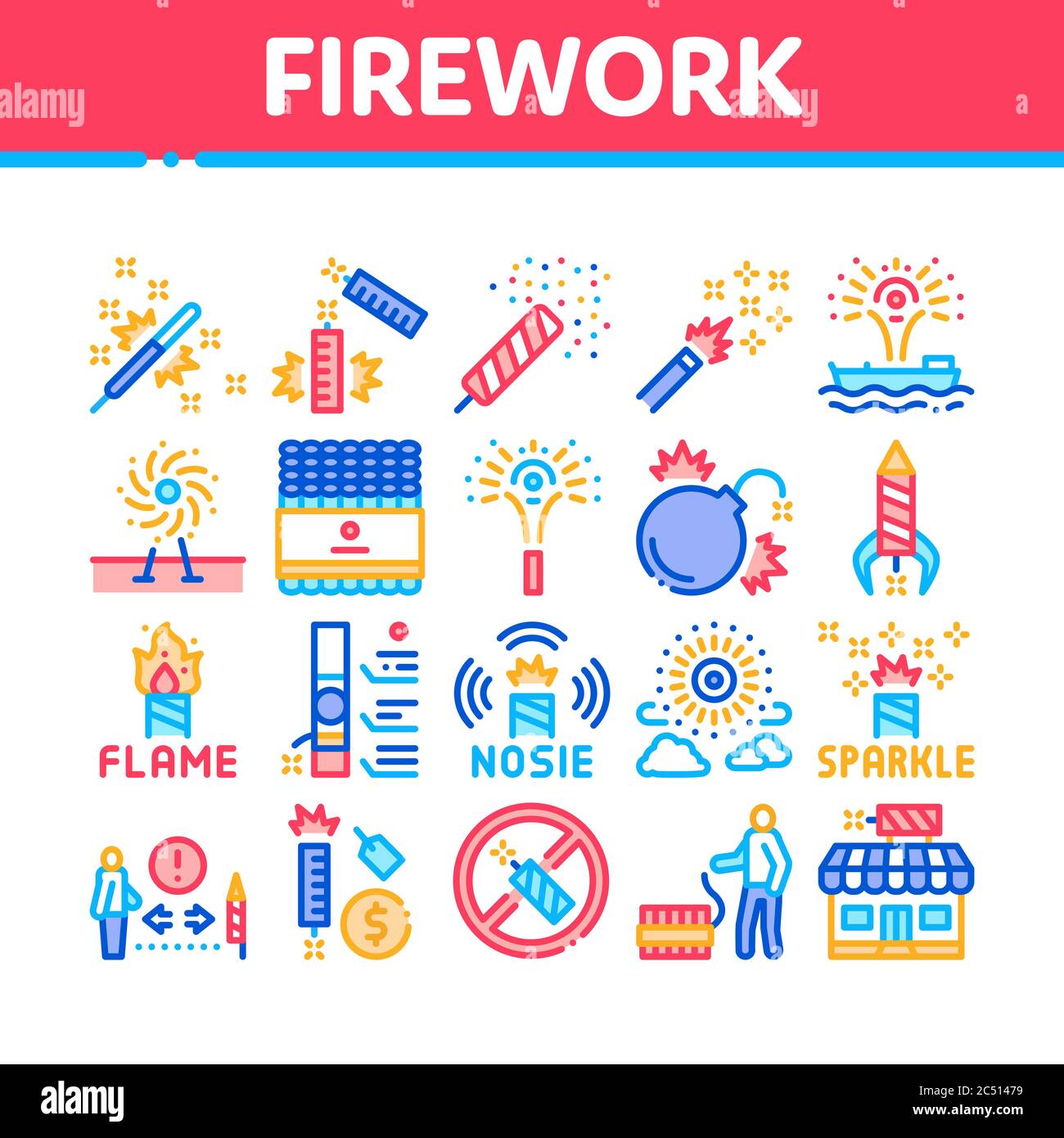 Pyrotechnic items Stock Vector Images - Alamy