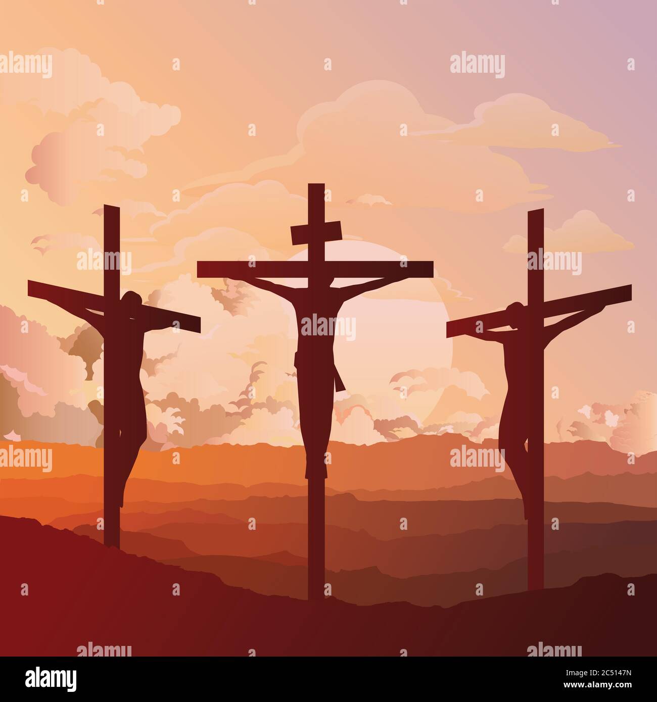 Crucifixion of jesus christ two thieves hi-res stock photography and images - Alamy