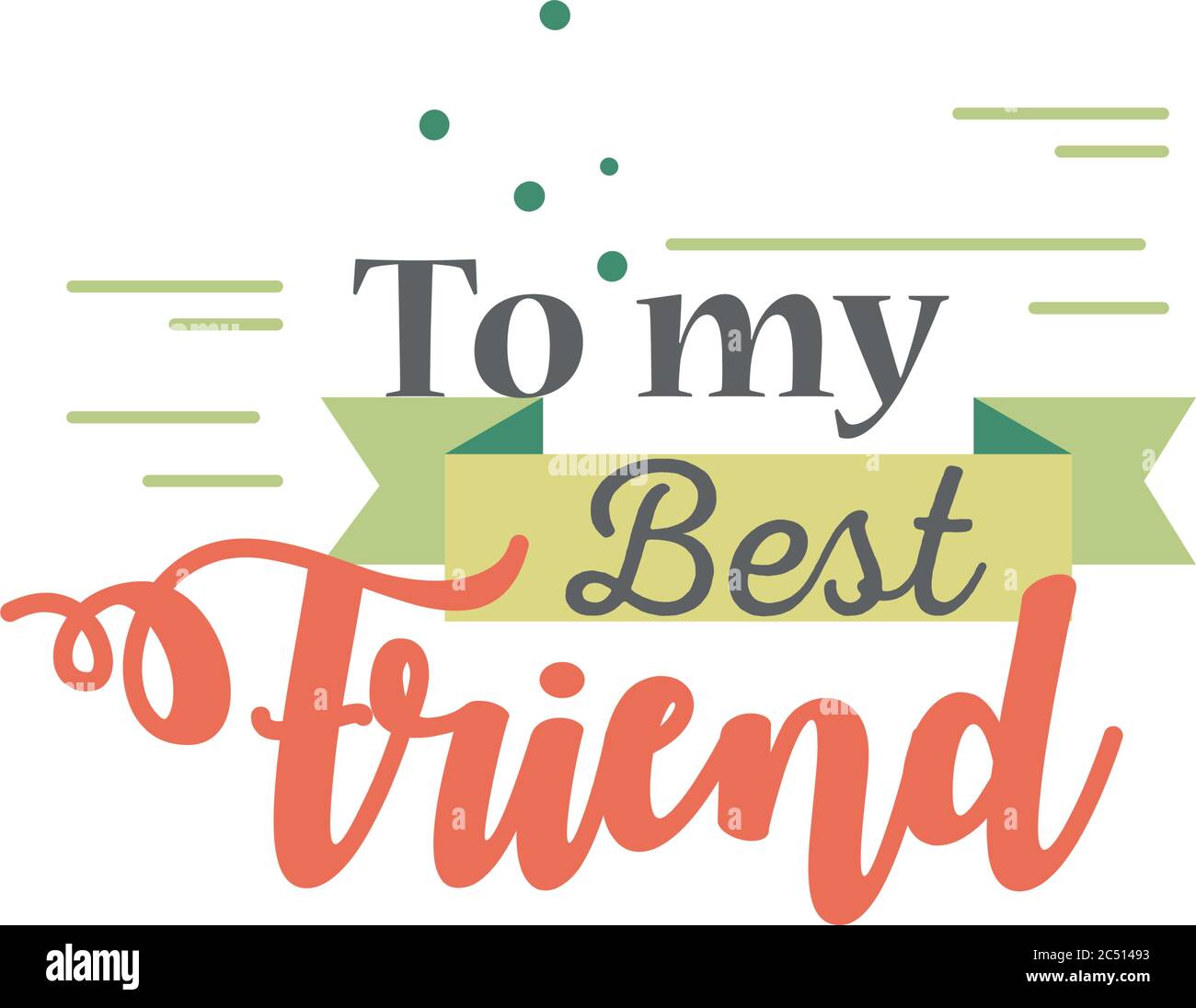 to my best friend with ribbon detailed style icon design of friendship ...