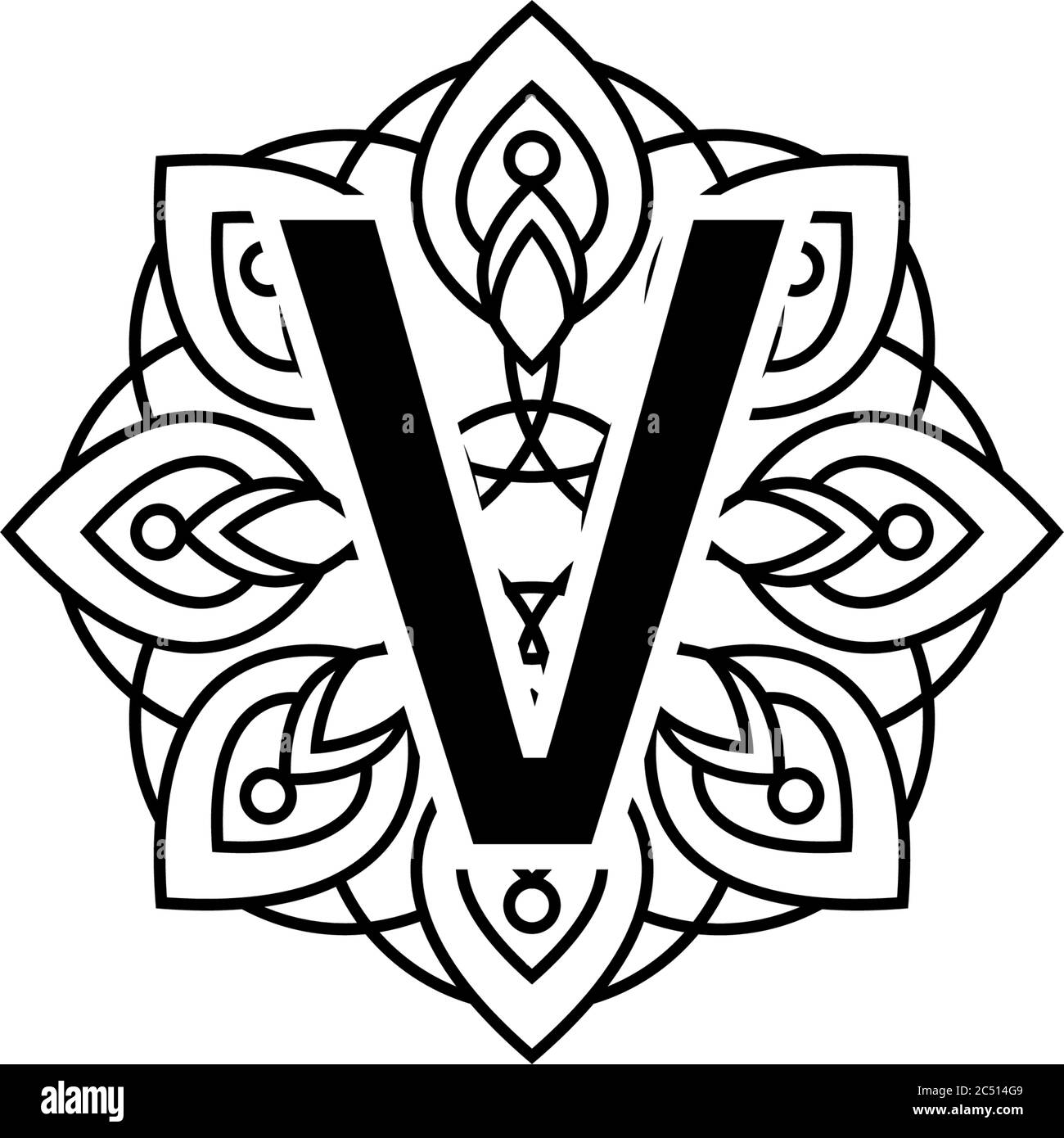 Vintage v illustration vector Black and White Stock Photos & Images - Alamy