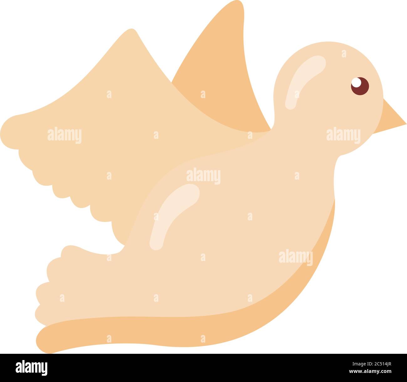 dove bird flying flat style icon vector illustration design Stock ...