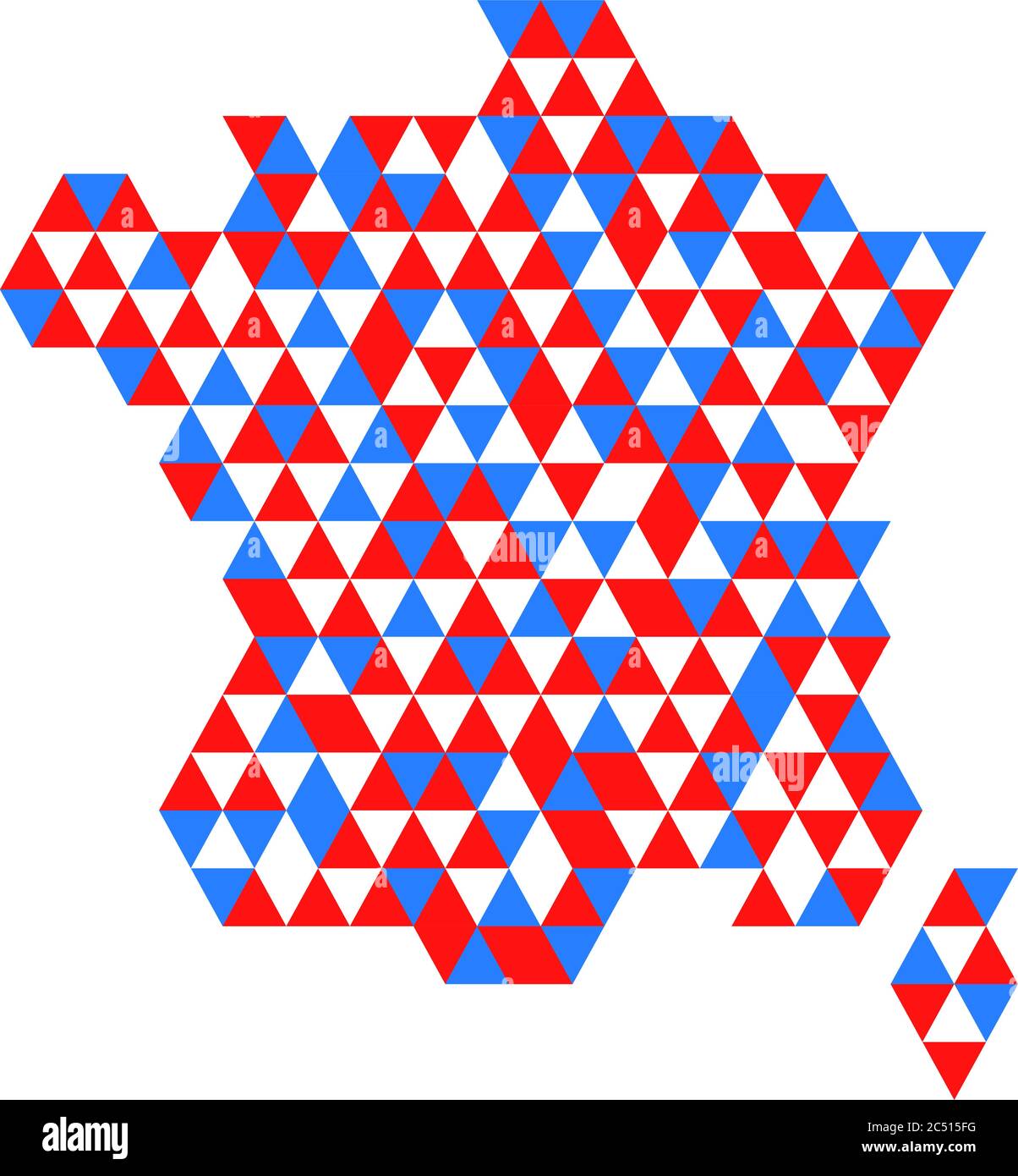 geometric france map with flag colors Stock Vector Image & Art - Alamy