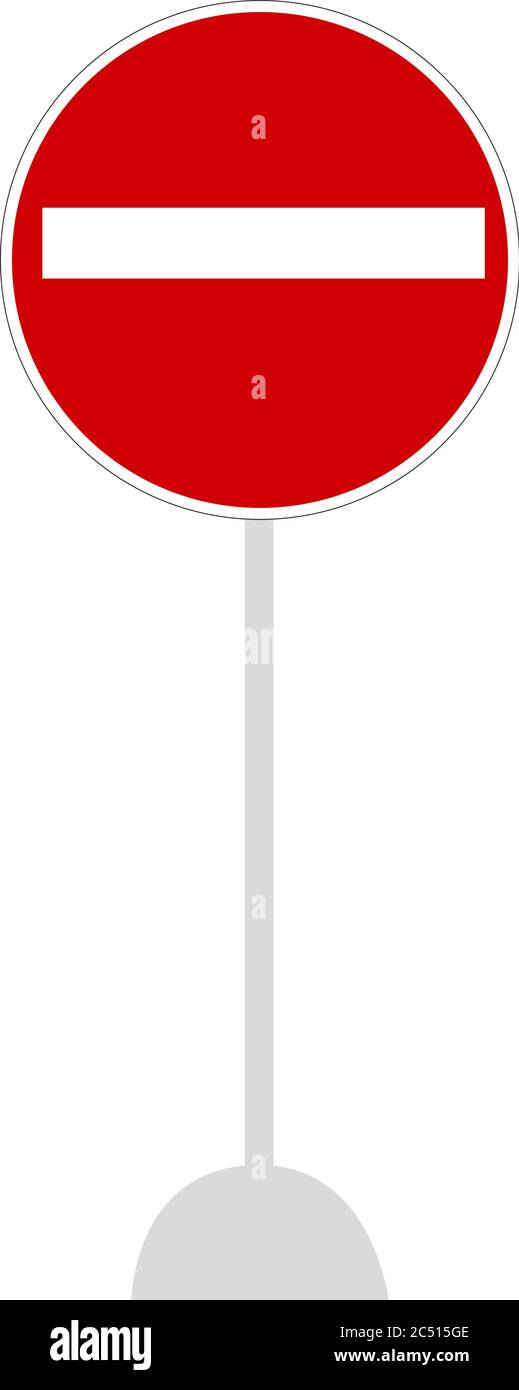 Stop Sign. No entry Sign. Wrong Way Sign Stock Vector Image & Art - Alamy