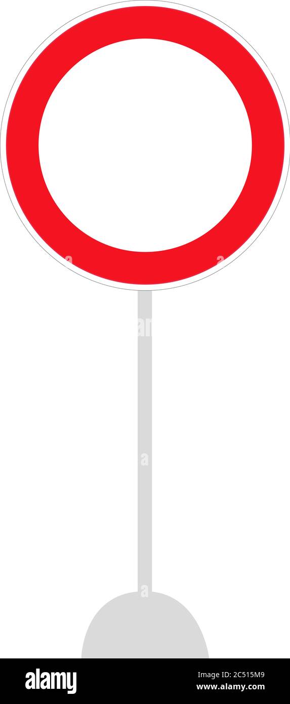 No entry road sign vector illustration. Not allowed sign isolated on ...