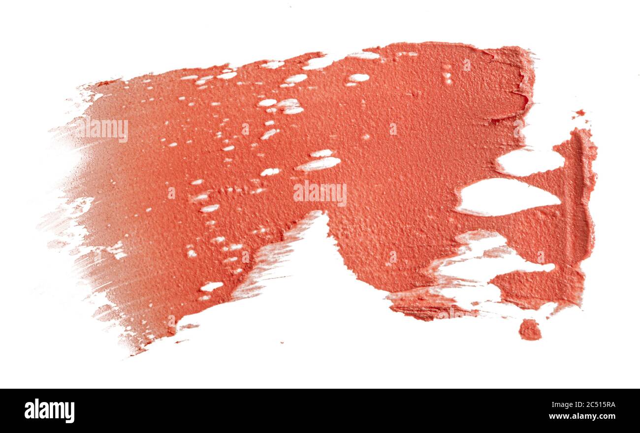 Stains of a pink lipstick isolated on white background Stock Photo - Alamy