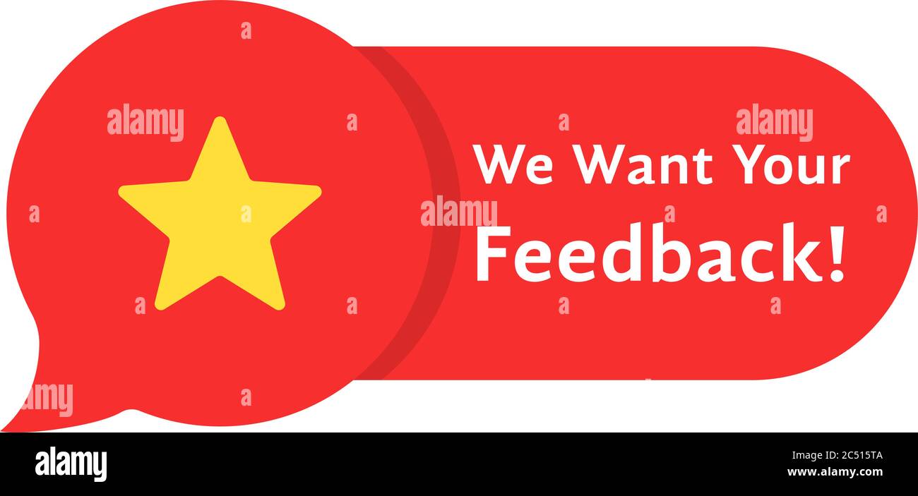speech bubble rate like we want your feedback Stock Vector Image & Art ...