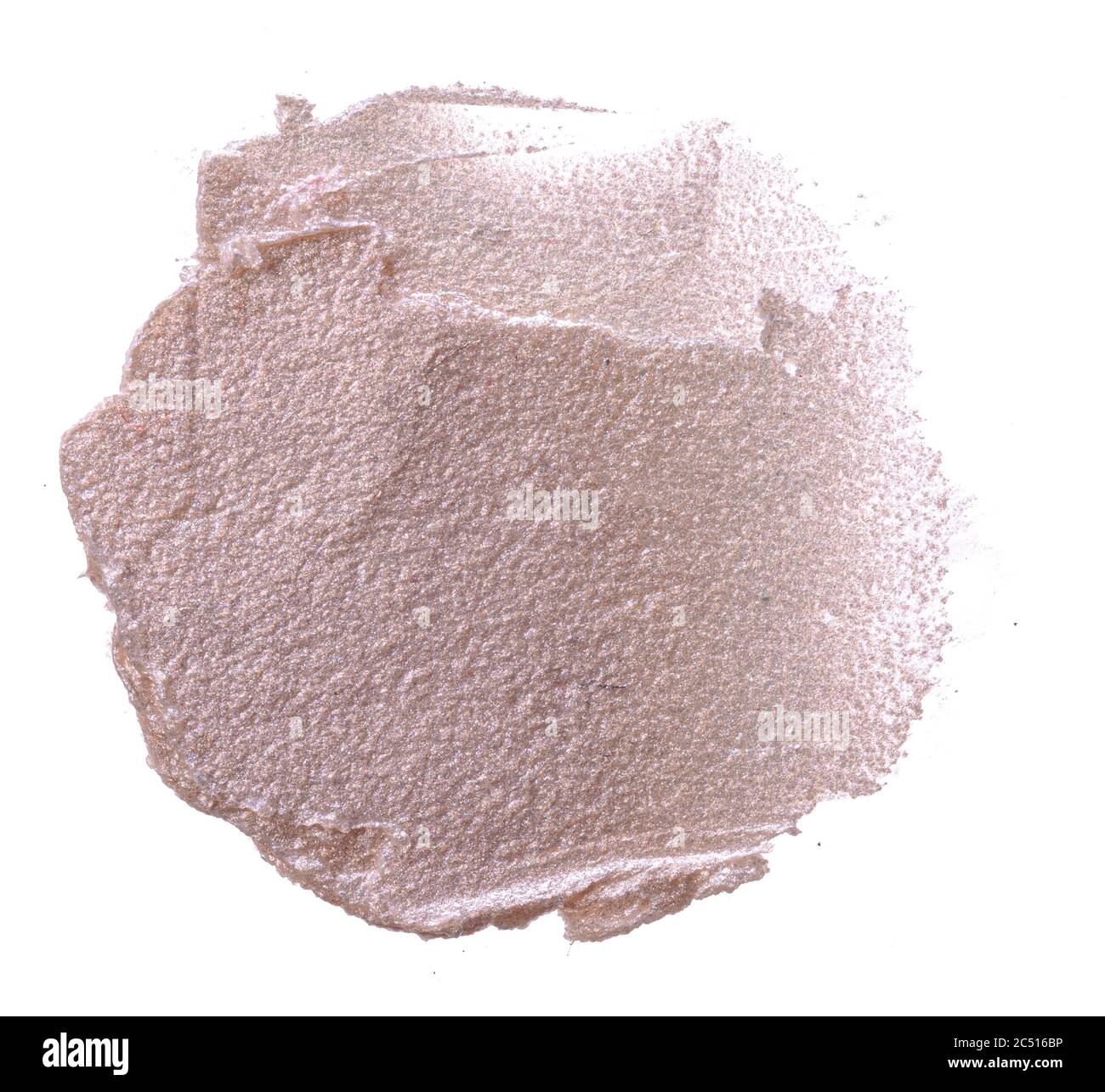 Smears of cream highlighter cosmetics isolated on white background ...