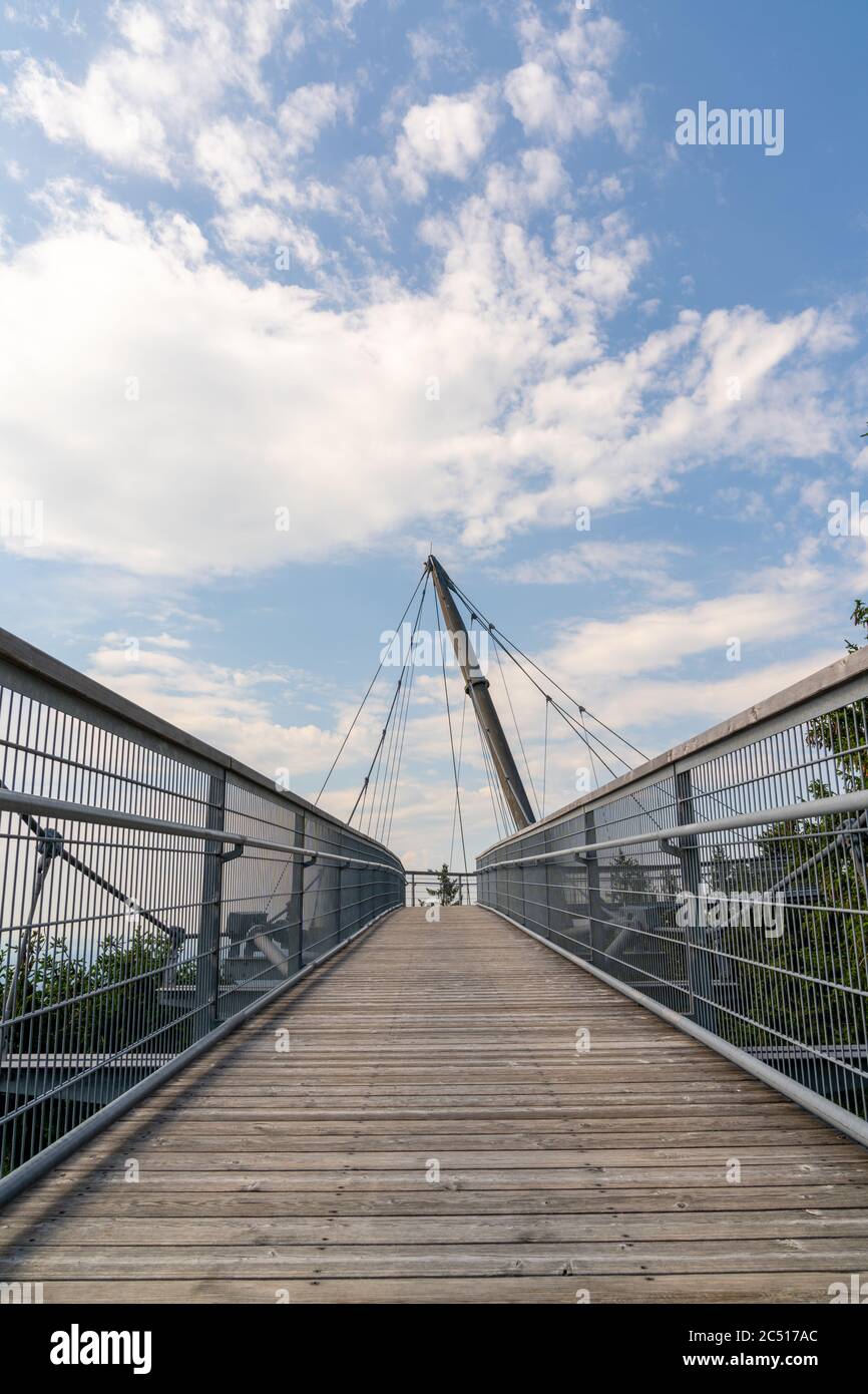 Scheidegg, Bavaria / Germany - 26 June 2020: view of the tree top path ...
