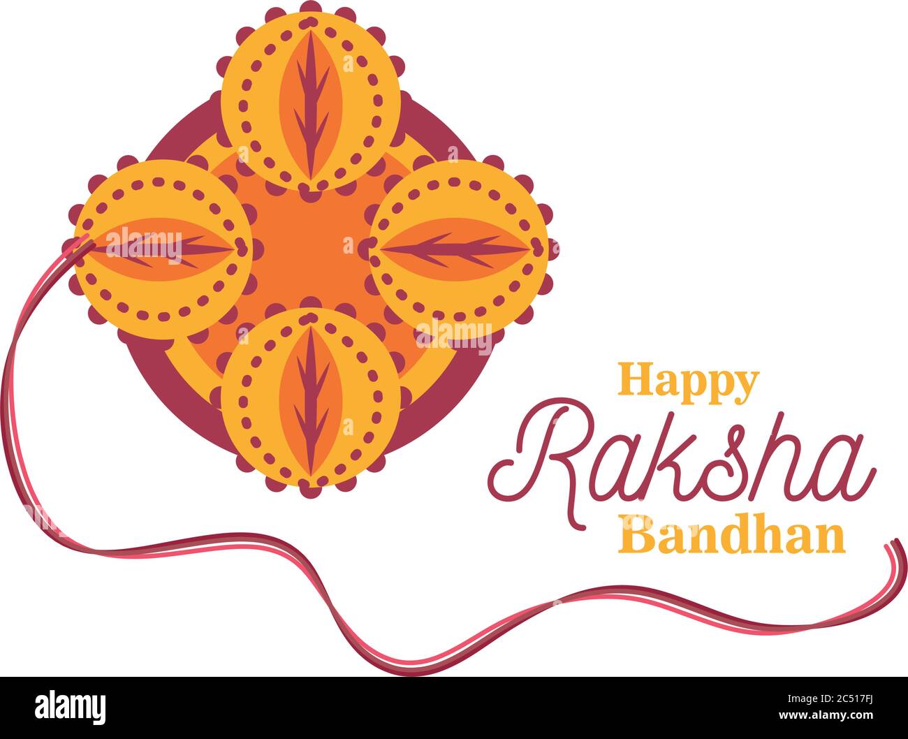 Raksha bandhan yellow flower wristband detailed style icon design ...
