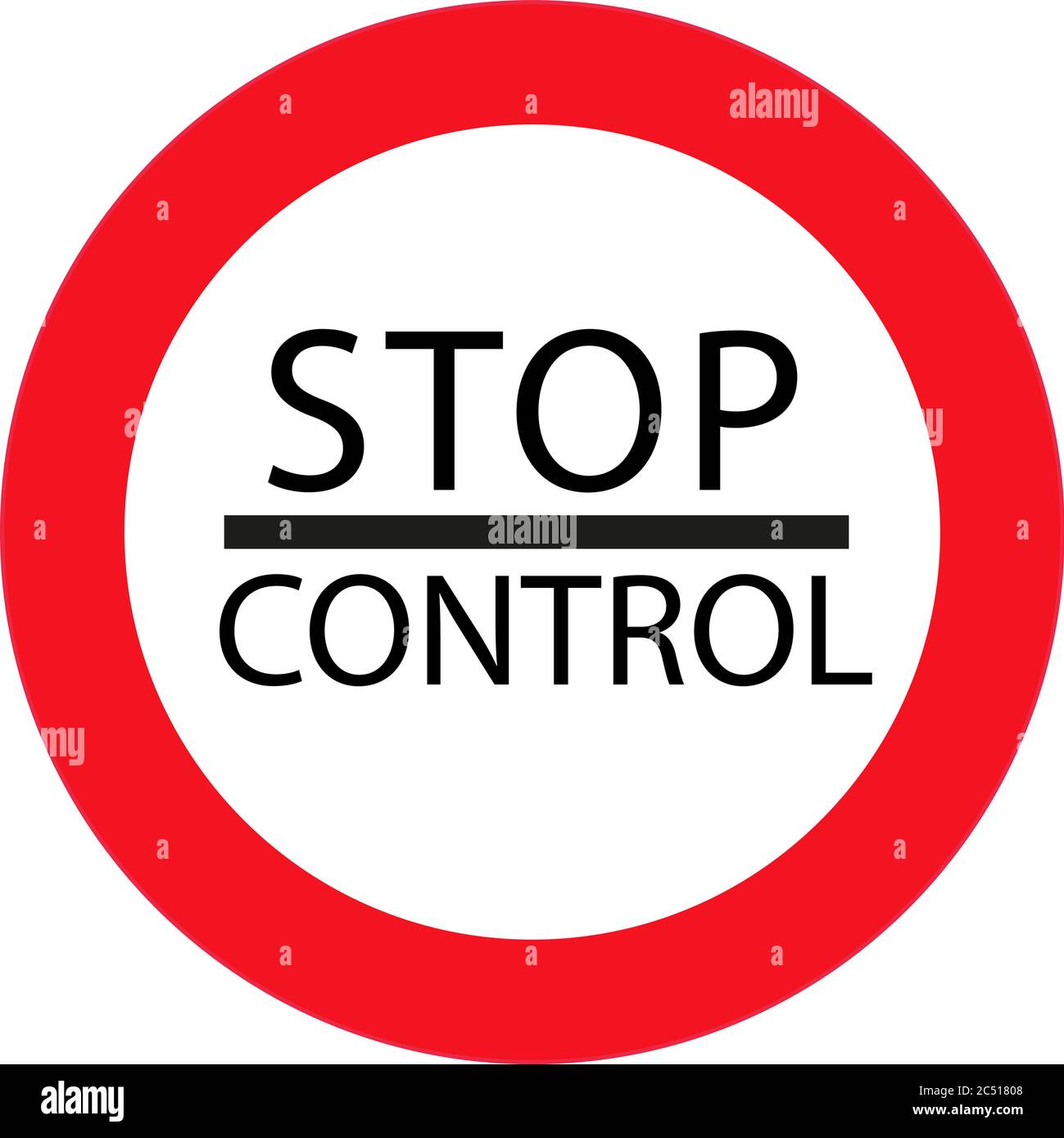 Sign stop control, the customs checkpoint in vector for print or design ...