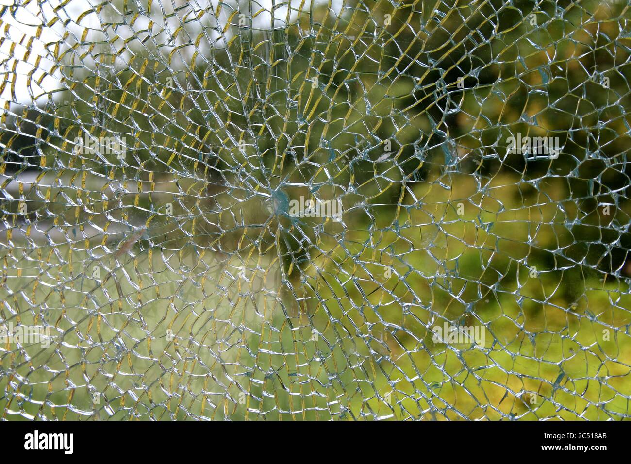 Broken glass pane Stock Photo - Alamy