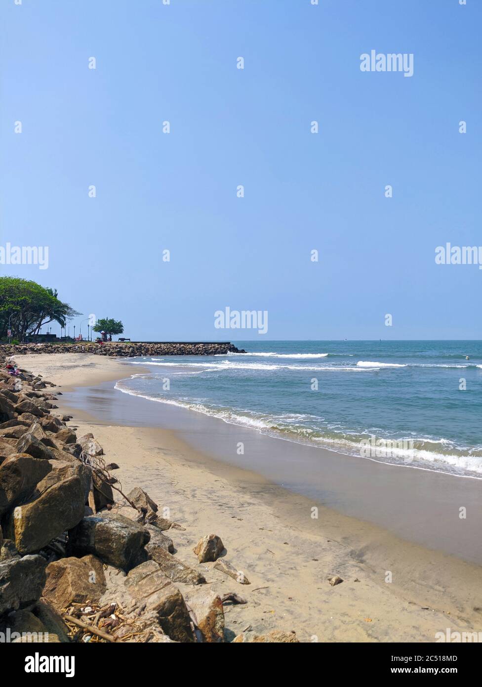View of Fort Kochi beach along the Arabian Sea, Kerala, India Stock ...