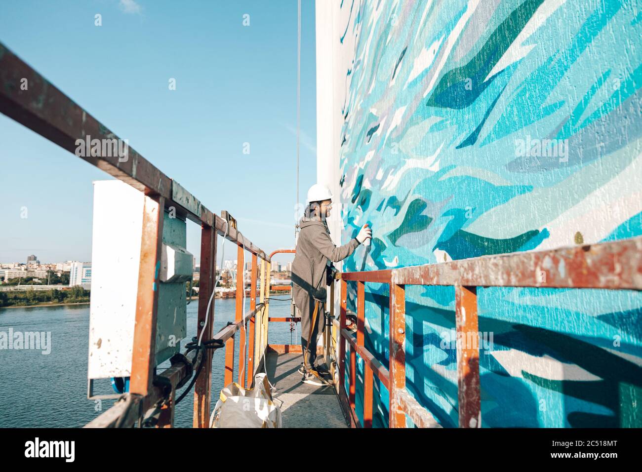 Graffiti Waves On Wall