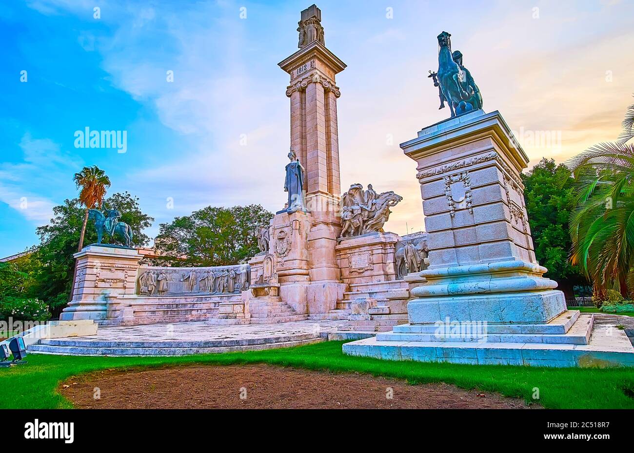 The Monument of Cadiz Cortes and Constitution 1812, situated in Plaza ...