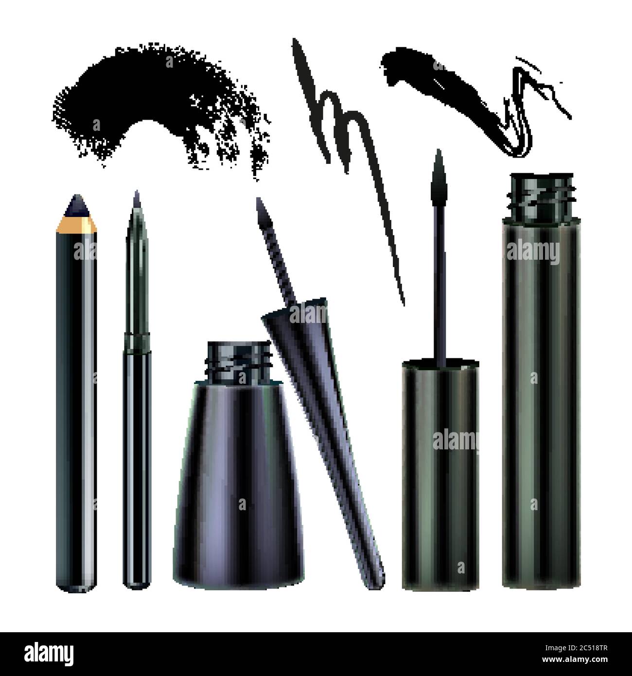 Realistic eyebrow stroke Cut Out Stock Images & Pictures - Alamy