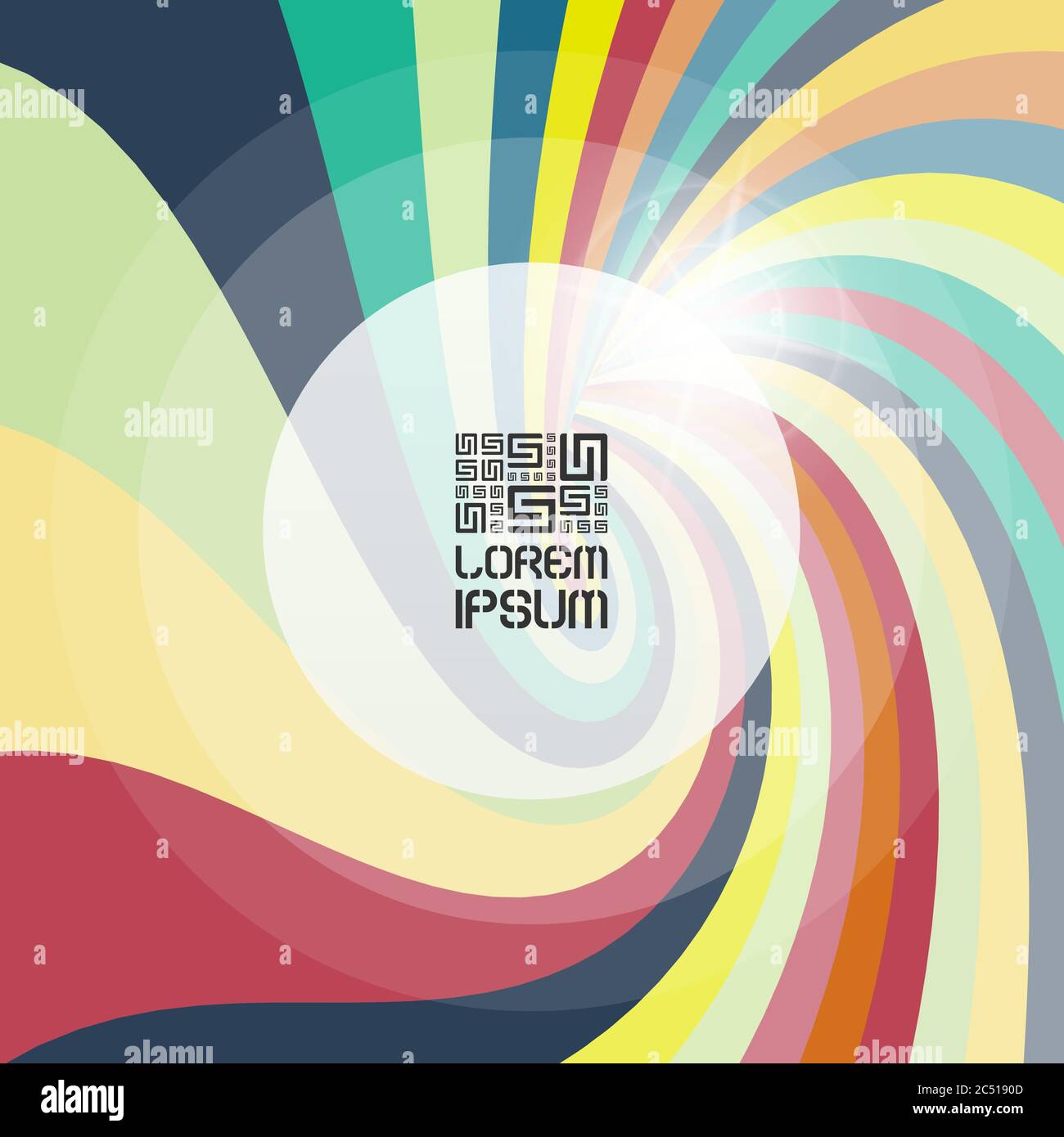 Abstract swirl background. Round frame with place for text. Vector ...