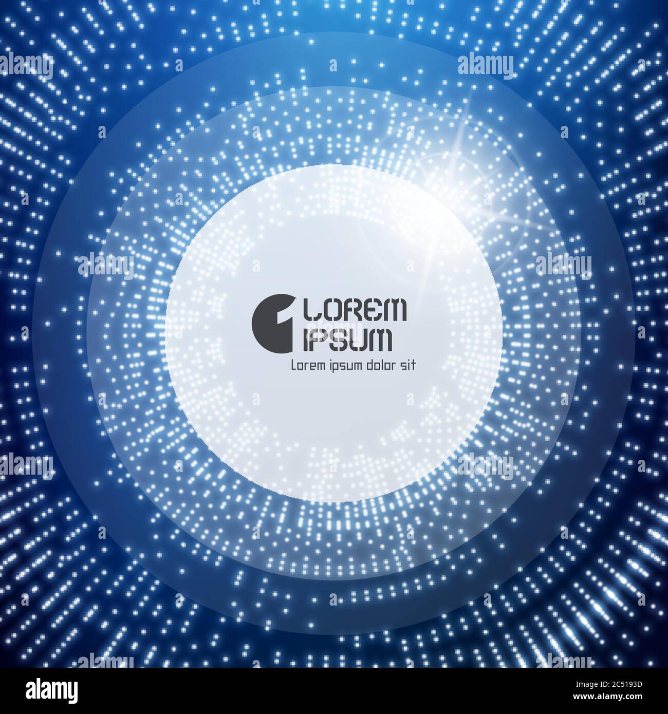 Round frame with place for text. Technology background. Graphic design ...