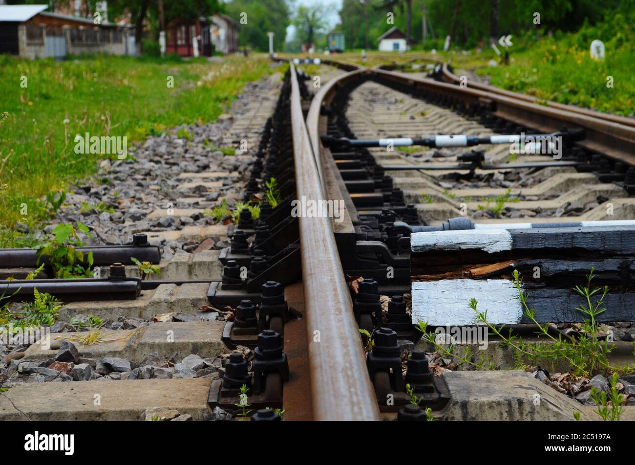 Railway rails hi-res stock photography and images - Alamy