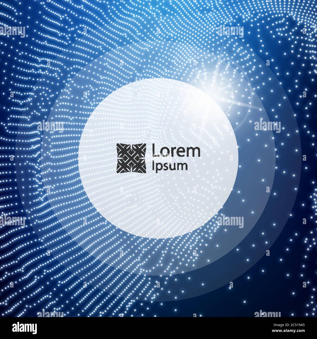 Round frame with place for text. Technology background. Graphic design ...