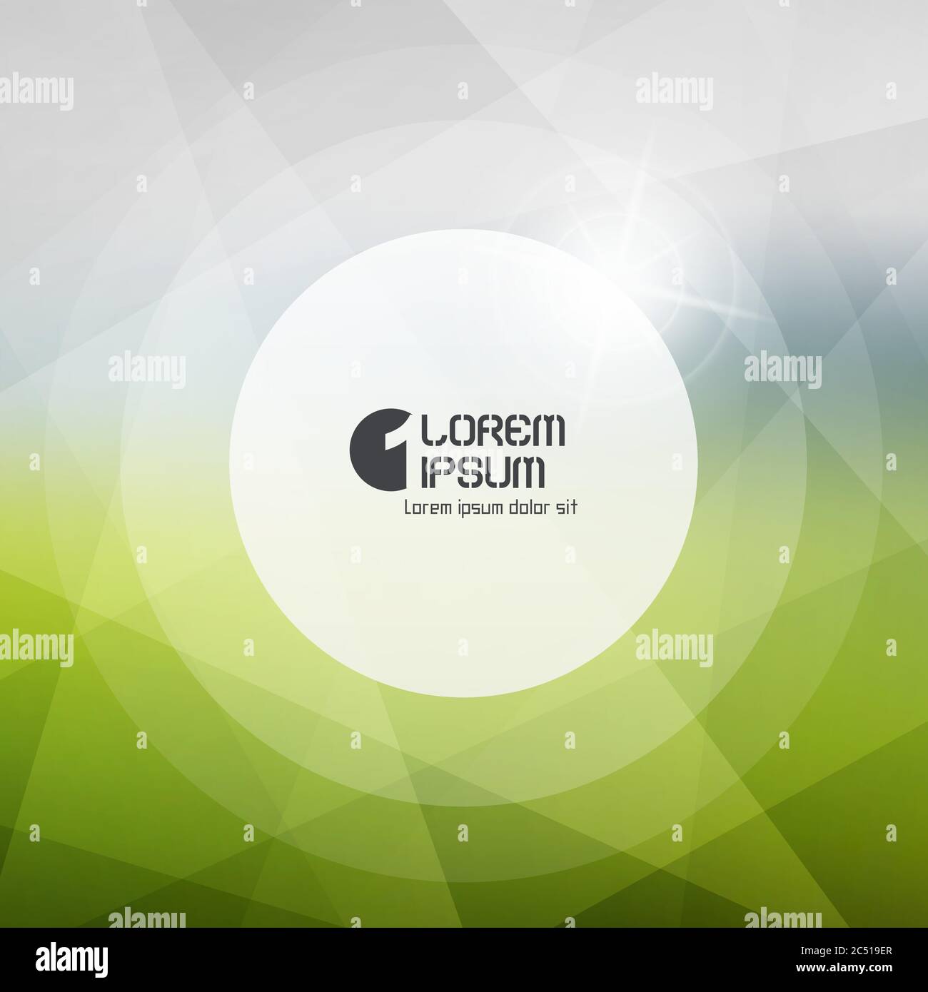 Nature background. Modern pattern. Round frame with place for text ...